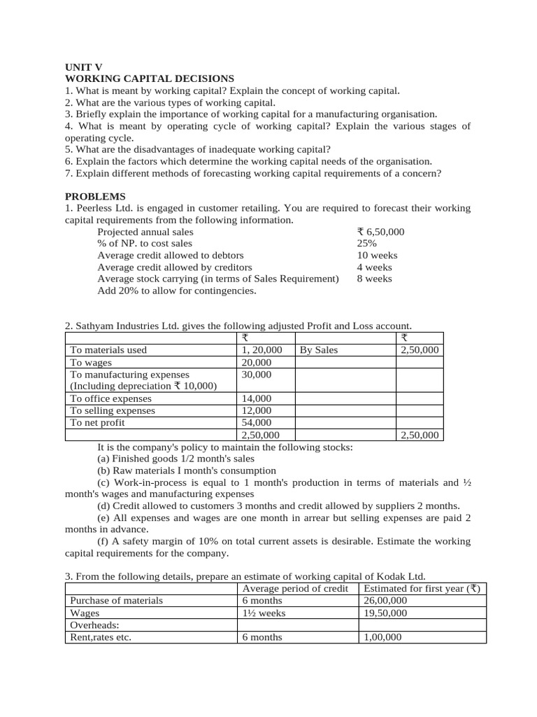 Working Capital Management Overview | PDF | Expense | Working Capital