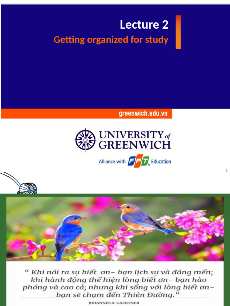 SSLG102 - Lecture 2 - Getting Organized To Study (V2 - May21) | PDF ...