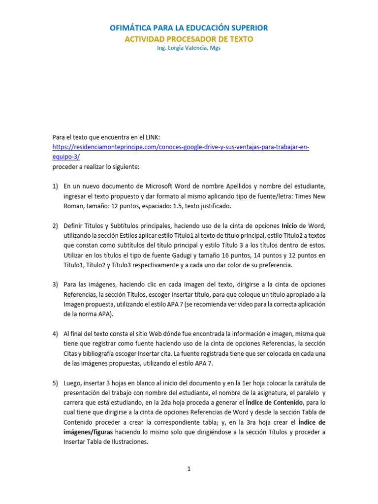 Actividad 3 (Individual) - U2 Procesador de Texto B2022 | PDF ...