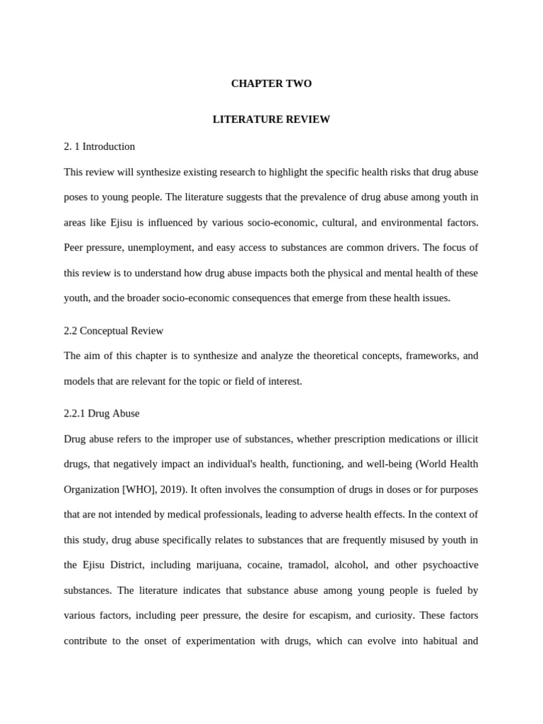 Drug Abuse - Literature Review | PDF | Substance Abuse | Mental Health