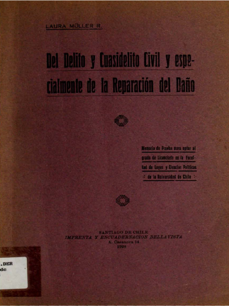 Teoría de Delitos y Cuasidelitos Civiles | PDF