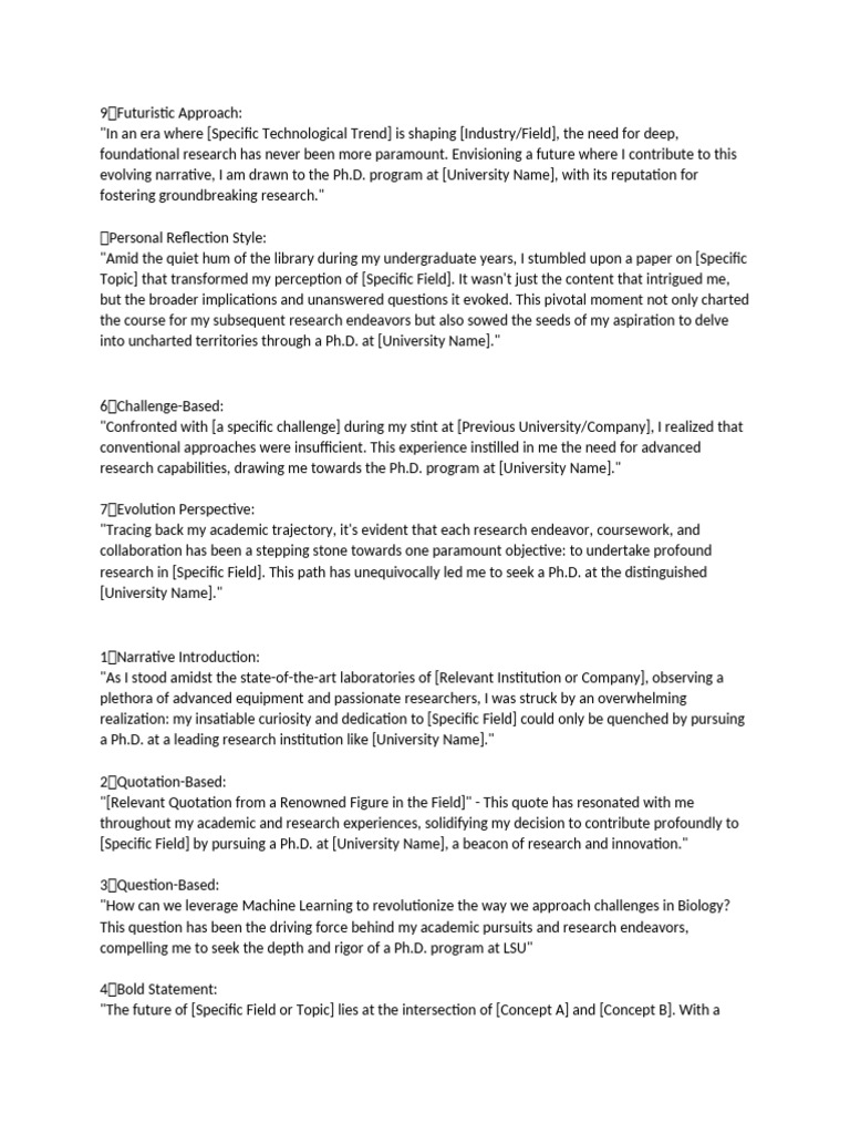 Styles of SOP | PDF | Science | Cognition