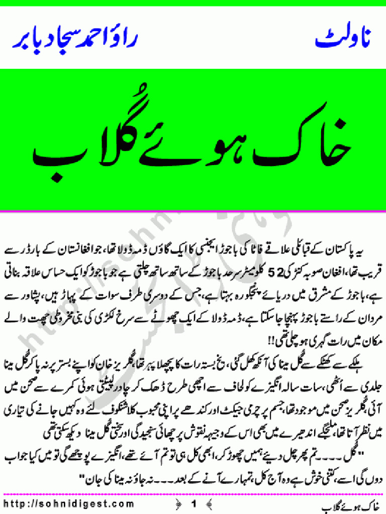 Khak Hoye Gulab by Ahmad Sajjad Babar | PDF