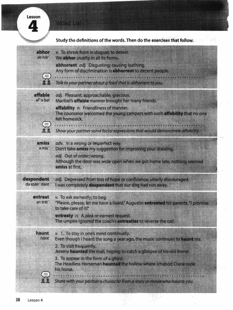 Worldly Wise G8 Lesson 4 | PDF