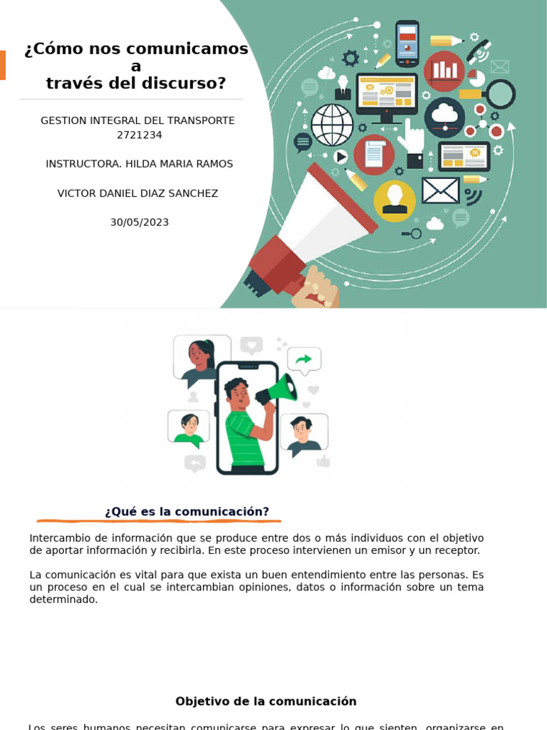 Cómo Nos Comunicamos A Traves Del Discurso | PDF | Comunicación ...