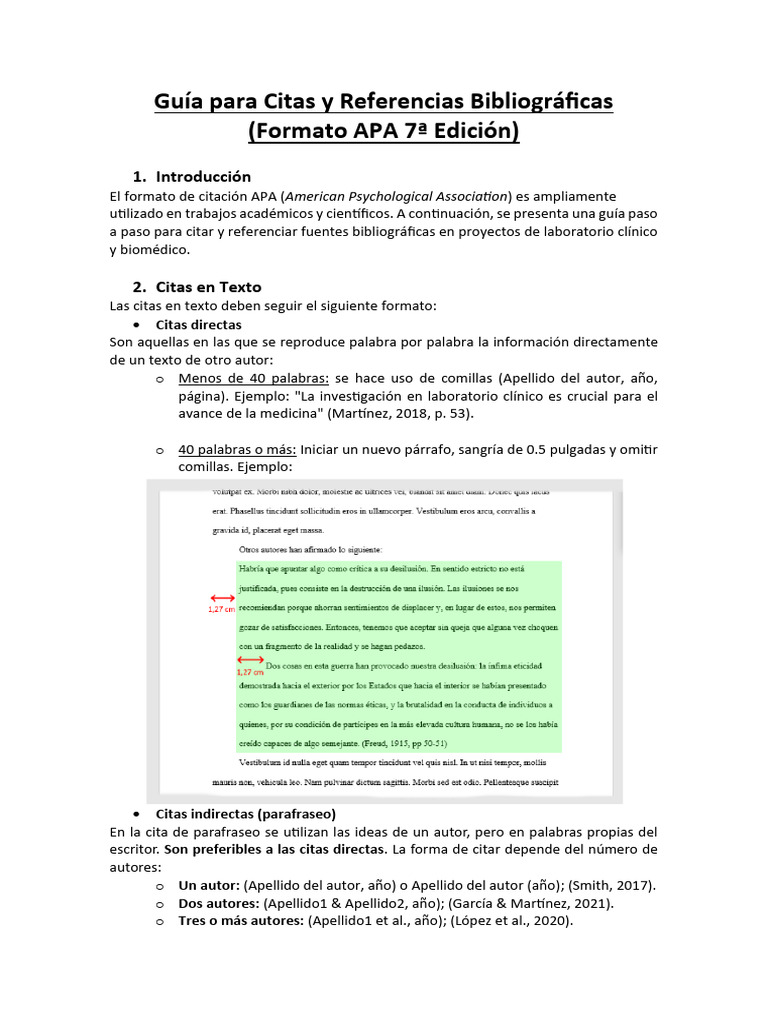 Guía APA 7 Resumida | PDF | Estilo apa