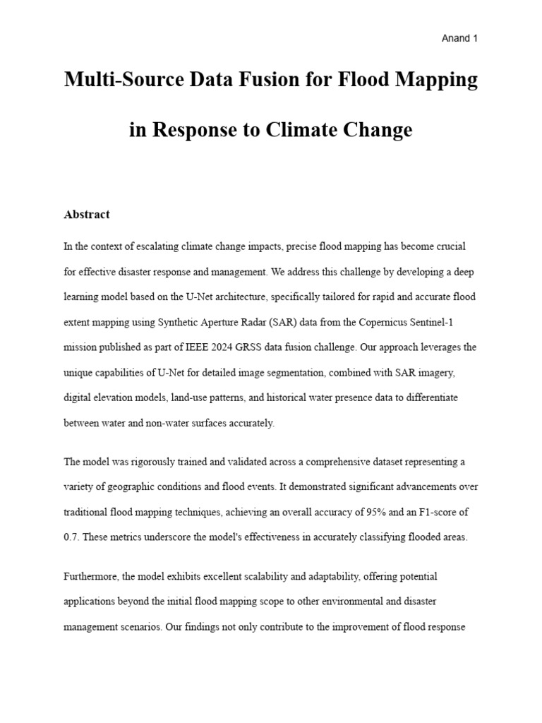 Multi-Source Flood Mapping - Advaith Anand | PDF | Flood | Accuracy And ...
