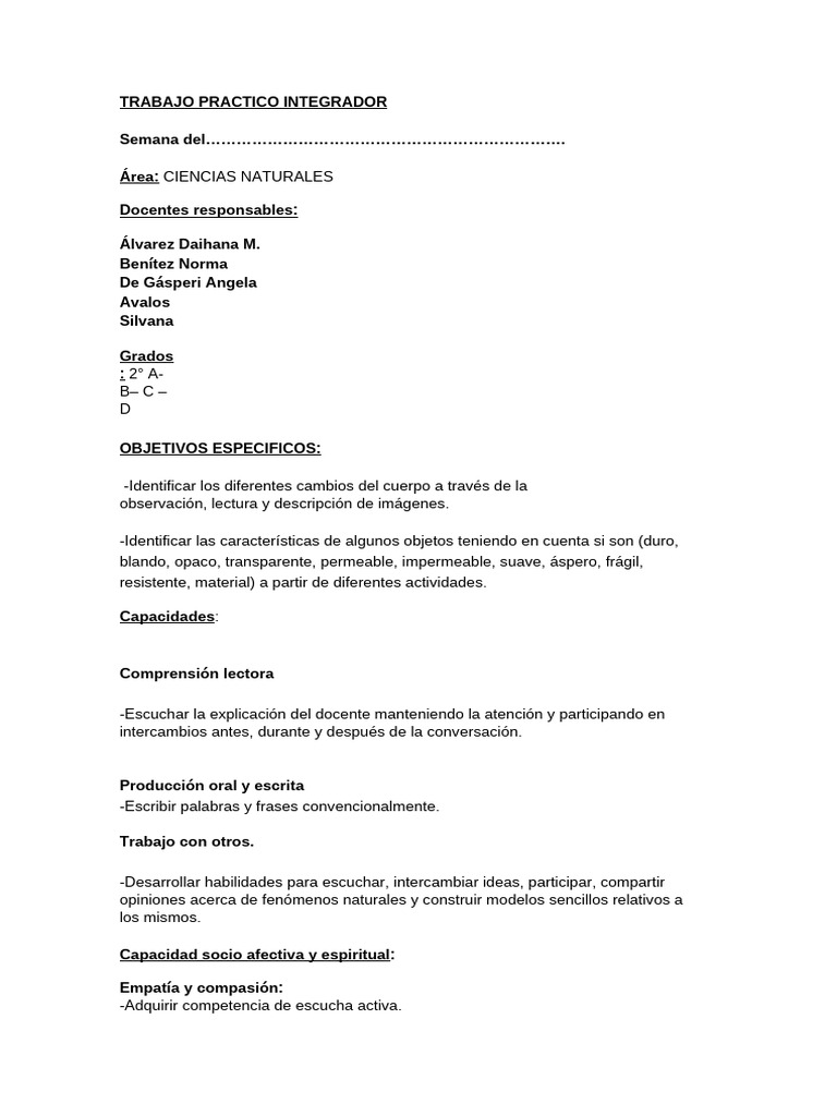 Trabajo Practico Integrador | PDF | Crecimiento personal y profesional | Ciencia y matemática