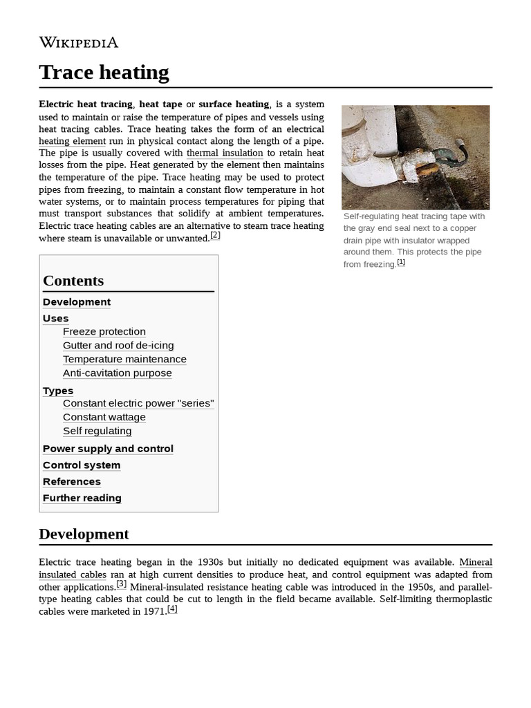 Trace_heating | PDF | Mechanical Engineering | Electricity
