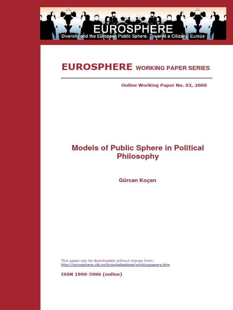 Public Sphere Models in Political Philosophy | PDF | Public Sphere | Theory