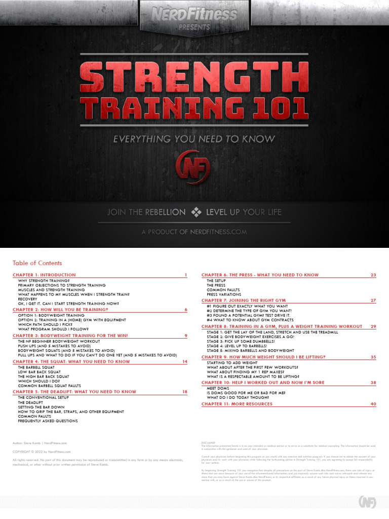 Strength Training 101 Guide | PDF | Strength Training | Muscle Hypertrophy