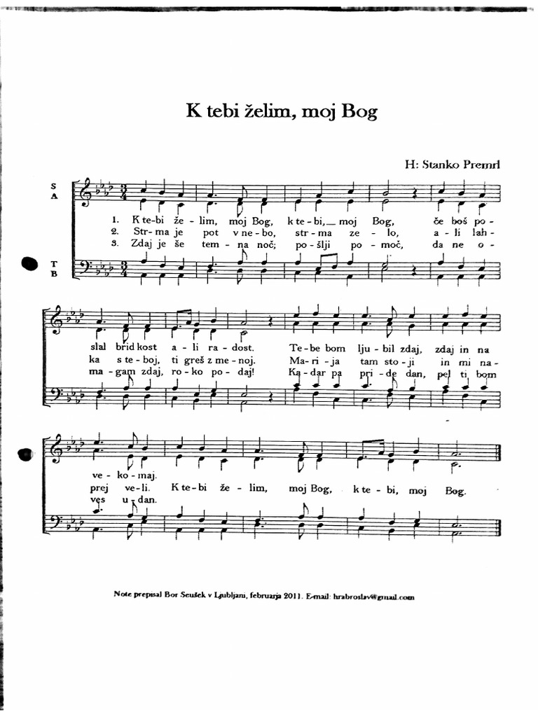 K Tebi Želim, Moj Bog | PDF