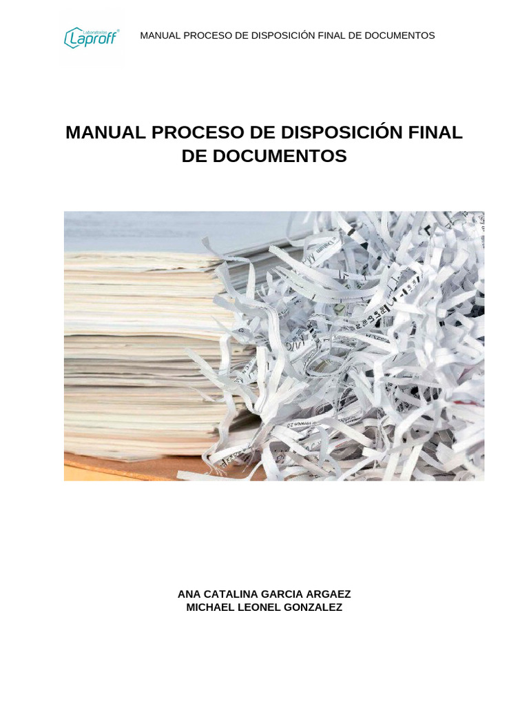 Manual Proceso de Disposición Final de Documentos | PDF | Gestión de ...