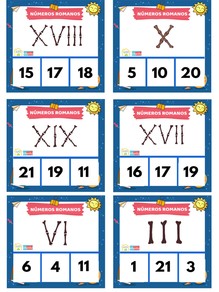 Números Romanos - Infanity & La - Casita - Educativa | PDF
