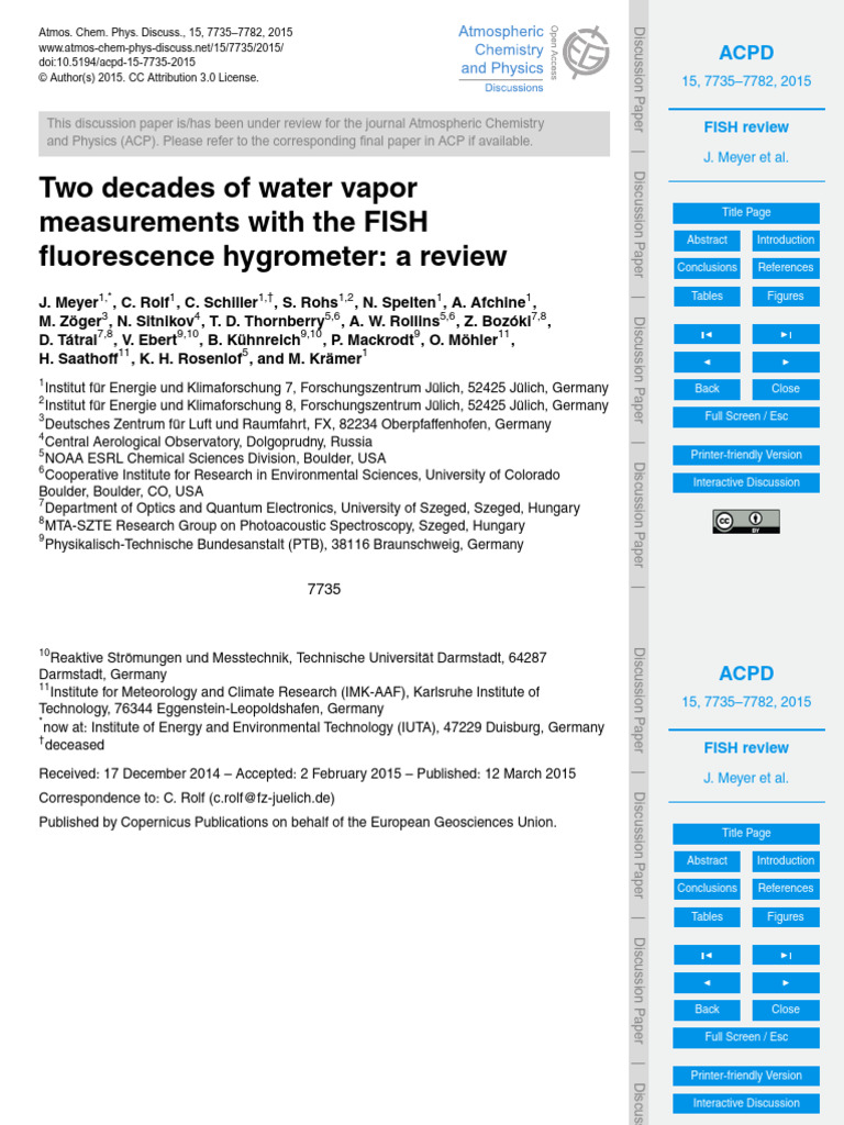 FISH Aquavit 2015 | PDF | Humidity | Water Vapor