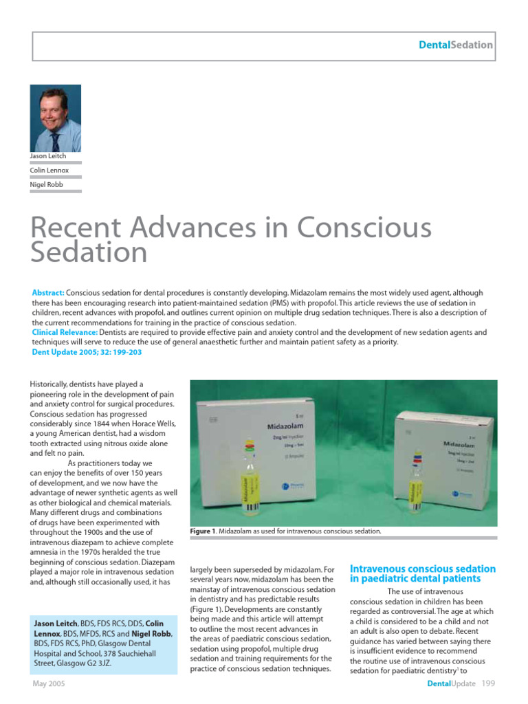 Conscious sedation- adv | PDF | Midazolam | Anesthesia