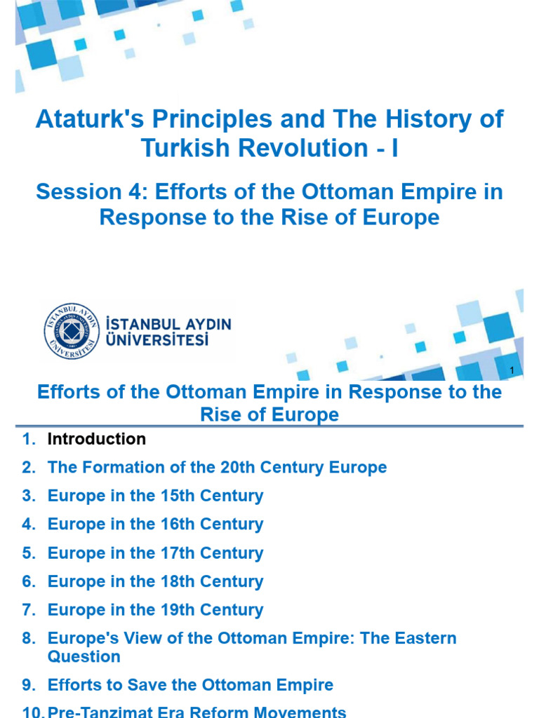 History of Ataturk Session - IV | PDF | Europe | Ottoman Empire