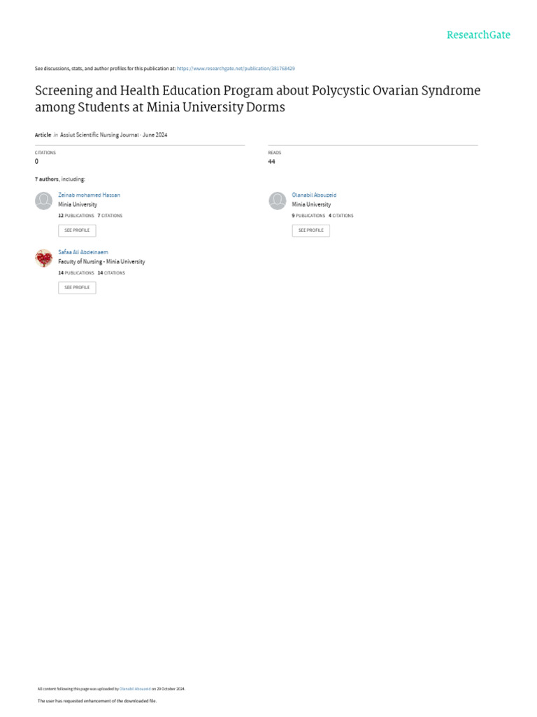 PCOs | PDF | Polycystic Ovary Syndrome | Endocrine System