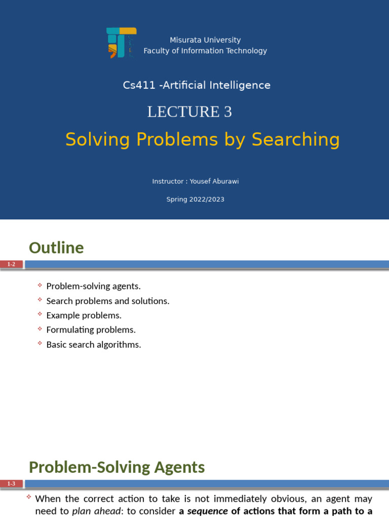 Ai03solvingproblemsbysearching 231212093019 669b19f4 | PDF | Theoretical Computer Science ...