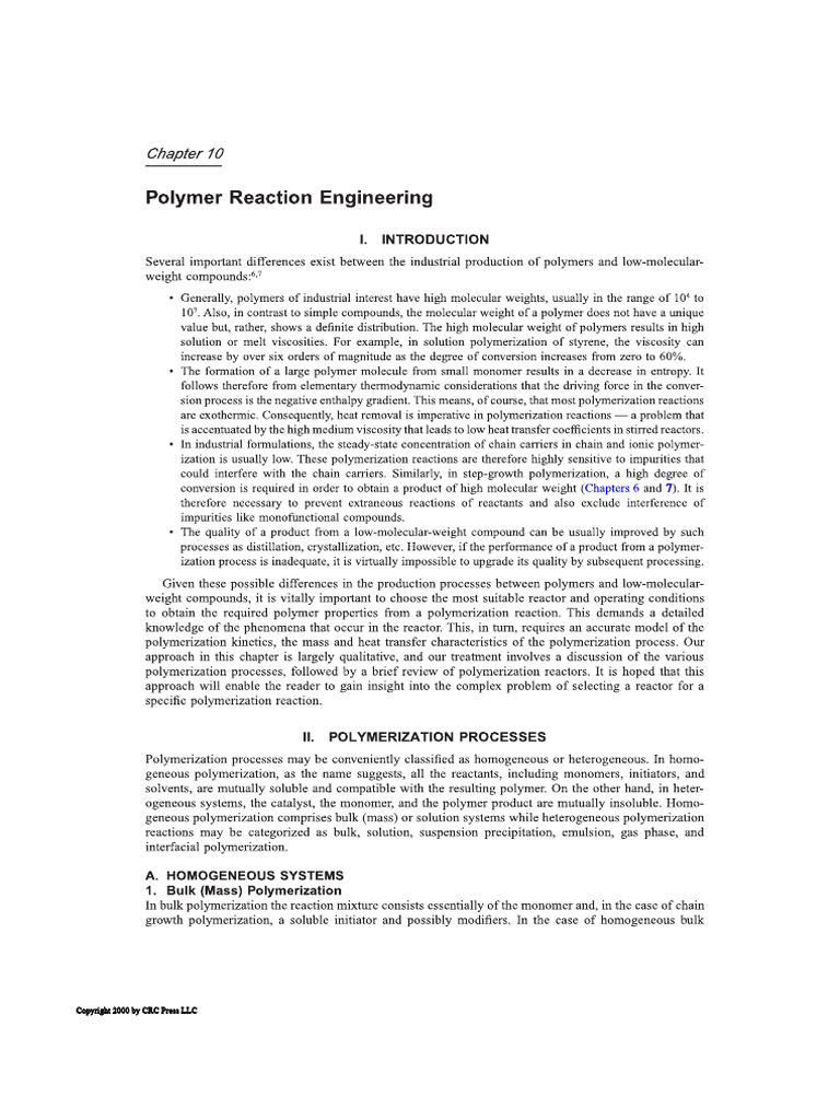 Polymerization Processes | PDF
