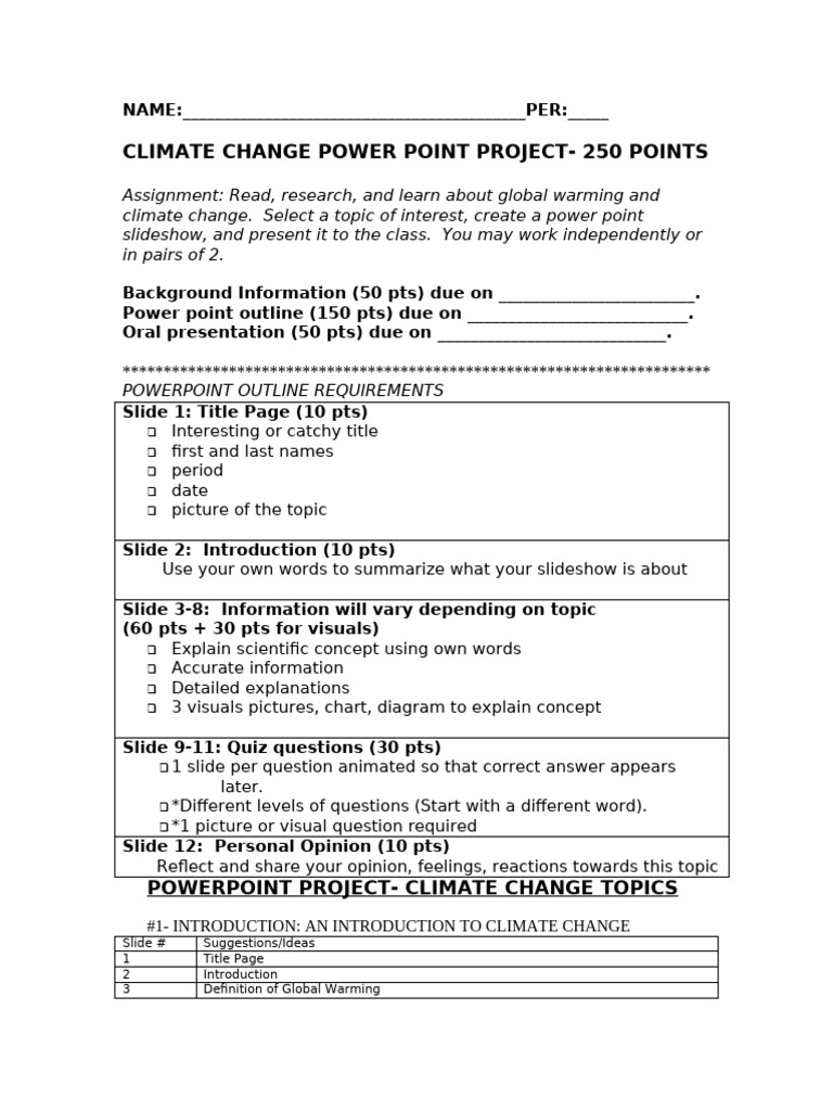 Climate Change Project Menu | PDF | Climate Change | Greenhouse Effect
