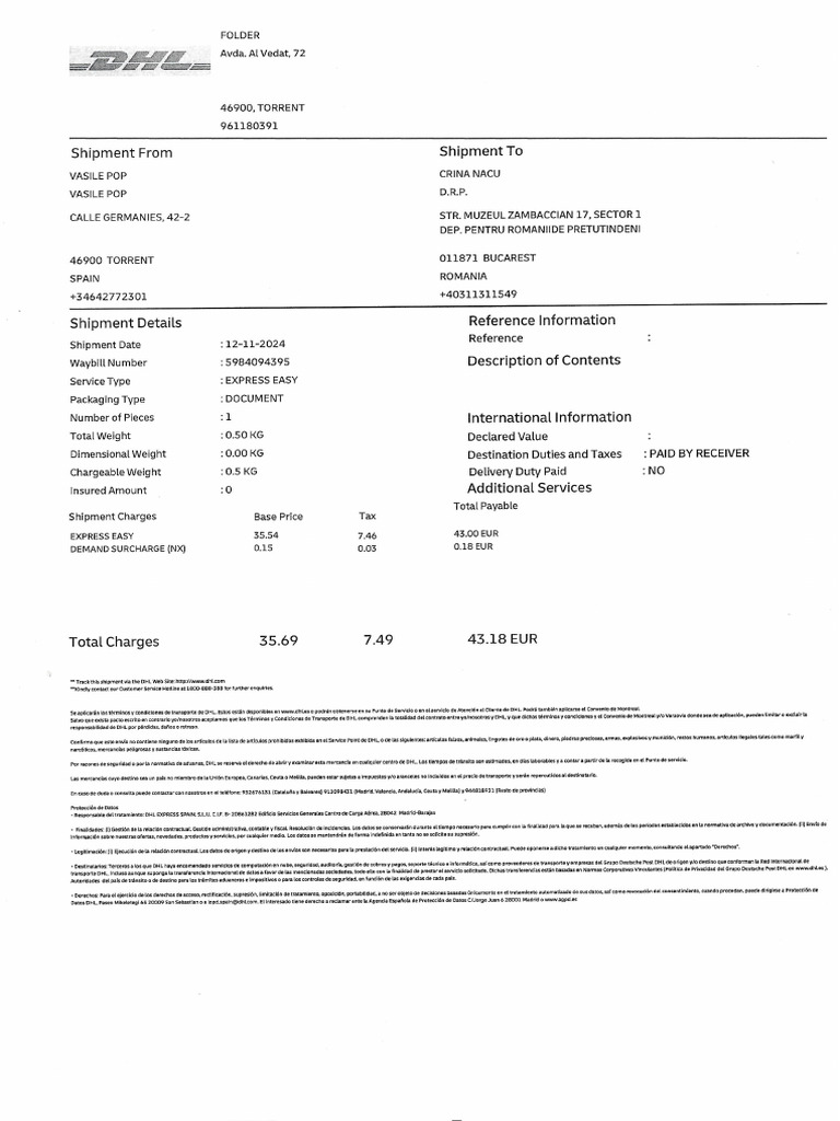 Shipment Details | PDF