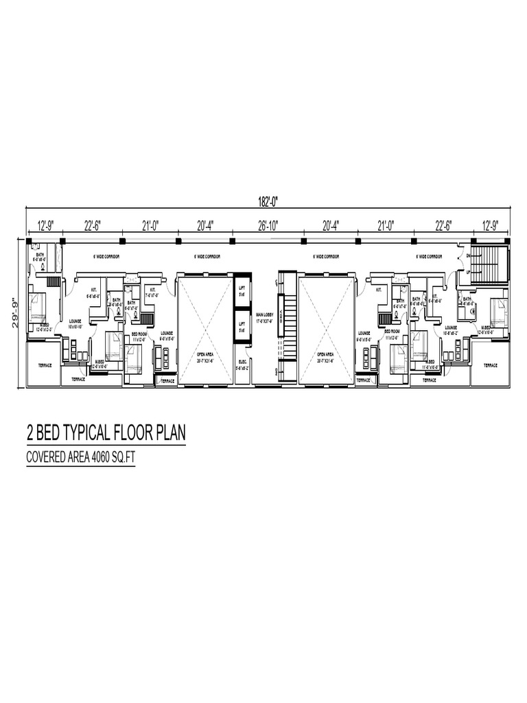 Pghs 2 Bed Typical Floor Plan | PDF