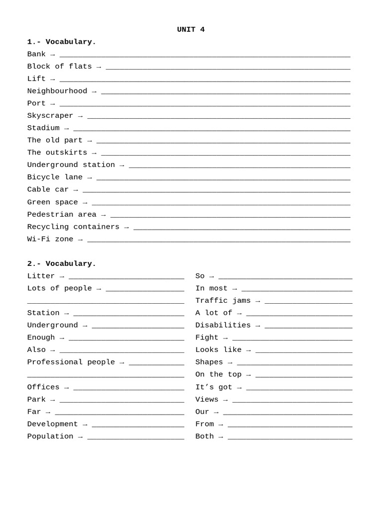 Vocabulary Kids Can 6 - Unit4 - 1 | PDF | Business