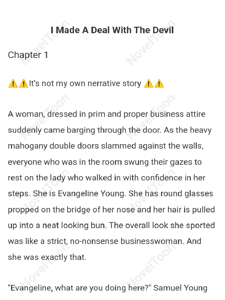 I Made A Deal With The Devil | PDF