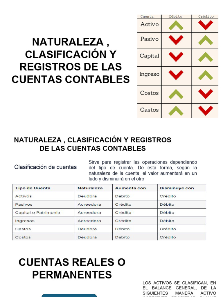 Modulo 3 Naturaleza, Clasificación y Registros de Las Cuentas Contables | PDF | Contabilidad ...