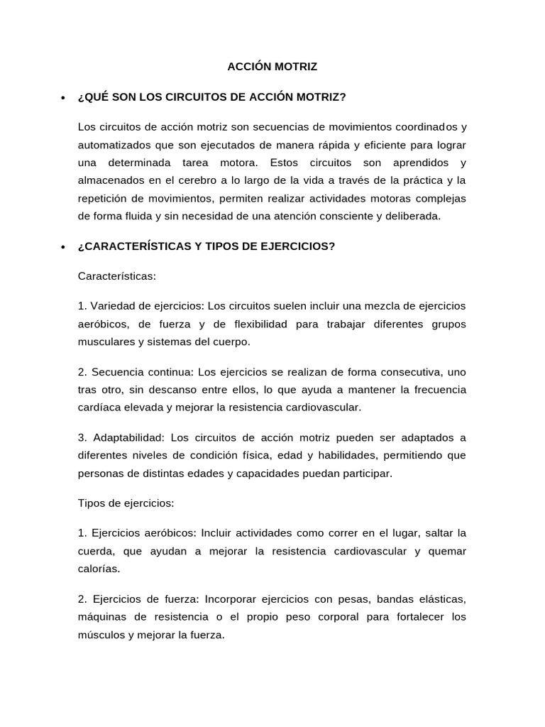 Accion Motriz | PDF | Flexibilidad (anatomía)