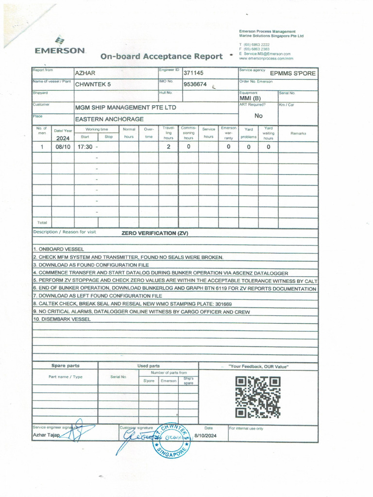 Zeroing Report | PDF