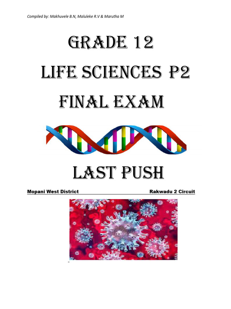 Grade 12 Life Sciences Exam Guide | PDF | Biochemistry | Chemistry