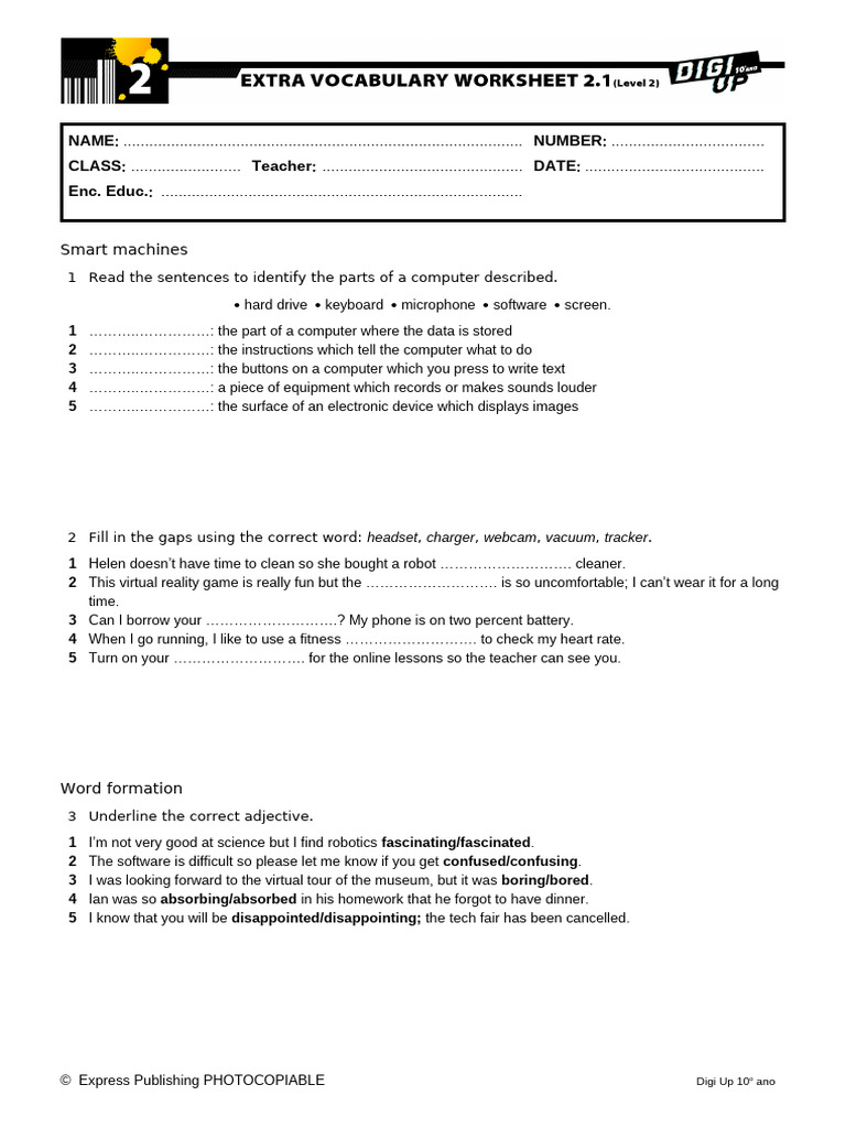 Digi Up 10ano Extra Voc WKSH 2 1 L2 P62 | PDF
