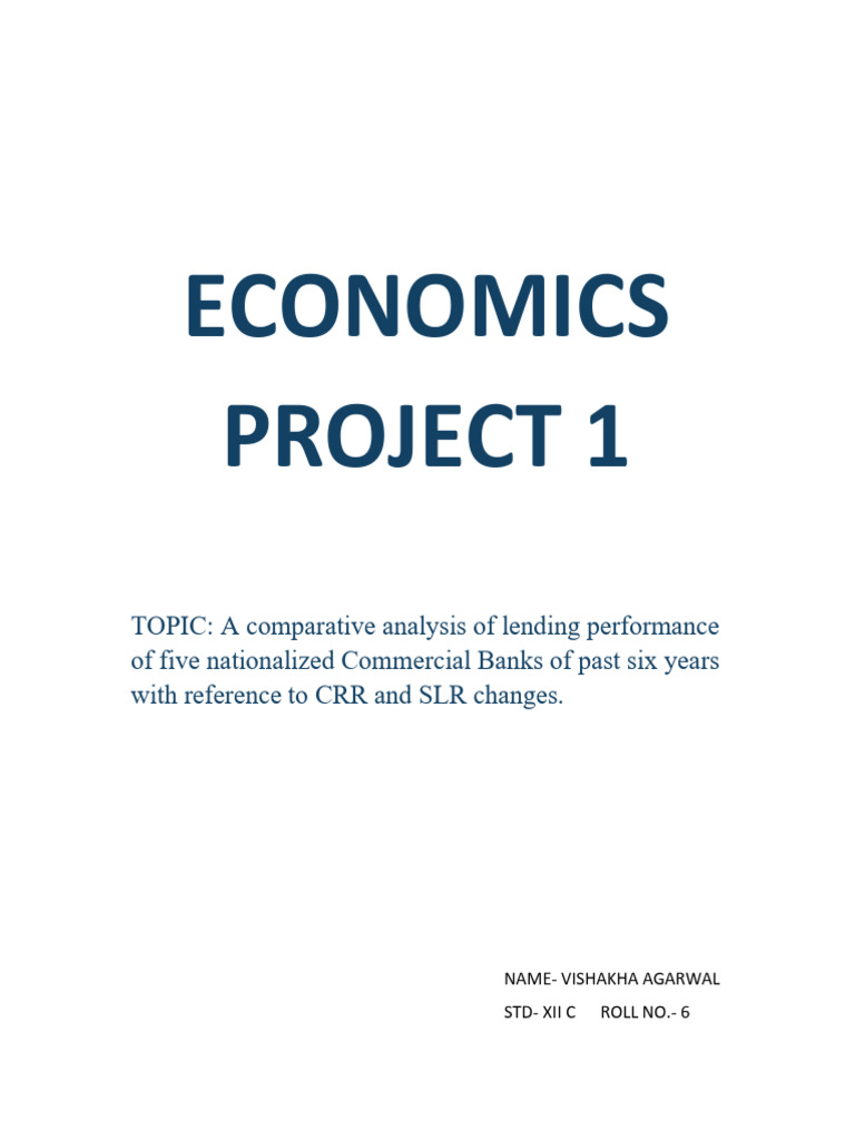 Economics Project 1 | PDF | Banks | Central Banks