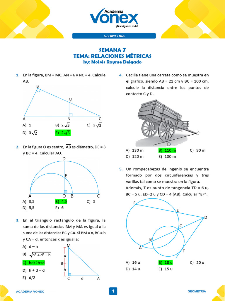 Problemas de Geometría Avanzada | PDF | Triángulo | Geometría euclidiana