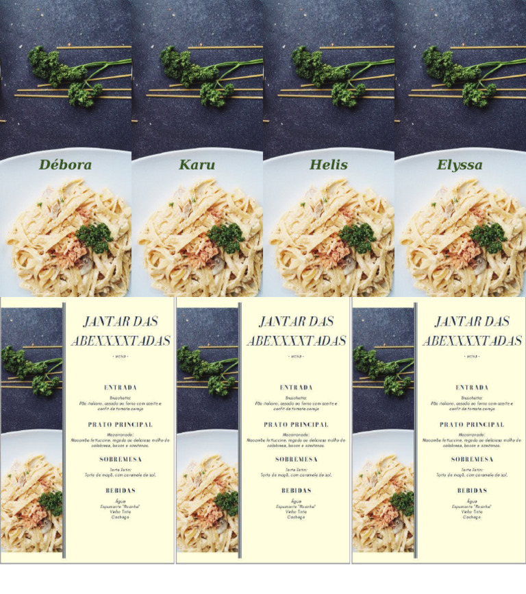 Menu Jantar | PDF