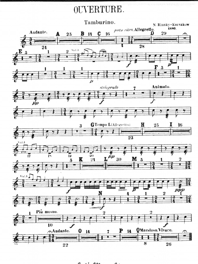 Overture On Russian Themes Percusión | PDF