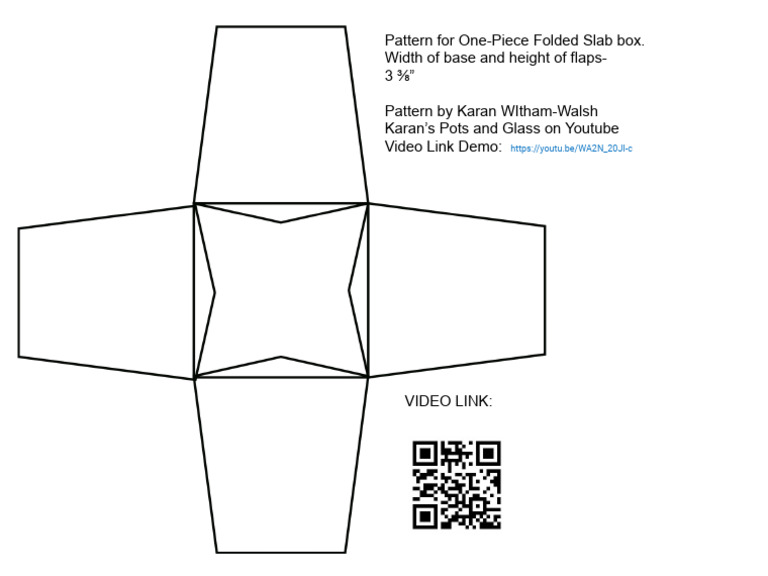 Pattern For Folded Slab Box | PDF