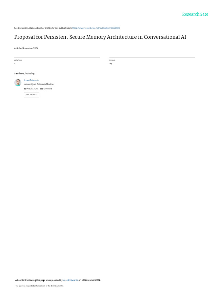 Secure Memory Architecture in AI | PDF | Encryption | Databases