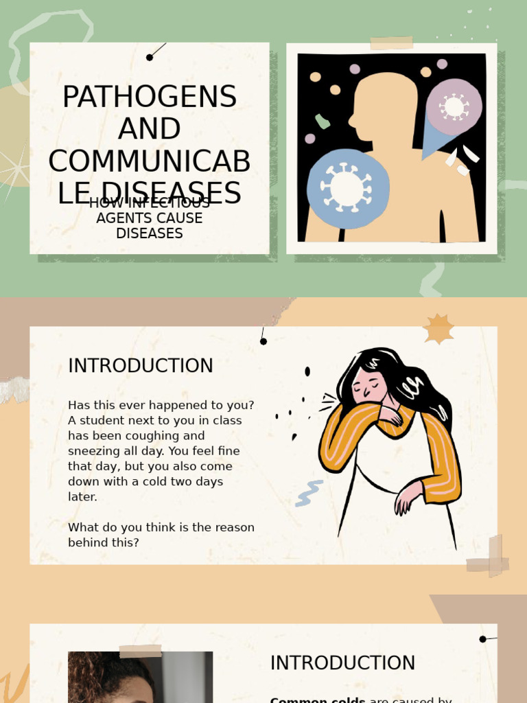 Pathogens and Communicable Diseases Education Presentation in Light ...