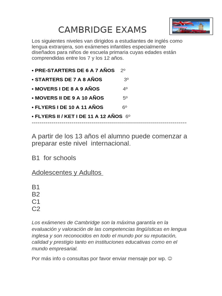 Cambridge Exams | PDF