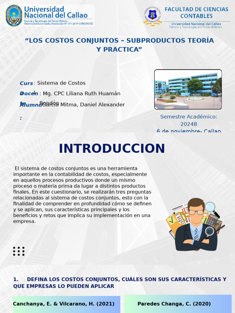 Garcia Mitma Daniel Alexander (10c) - Sistema de Costos Conjuntos | PDF | Business | Toma de ...