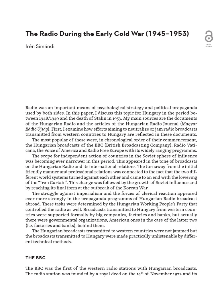 The Radio During Early Cold War | PDF | Hungary