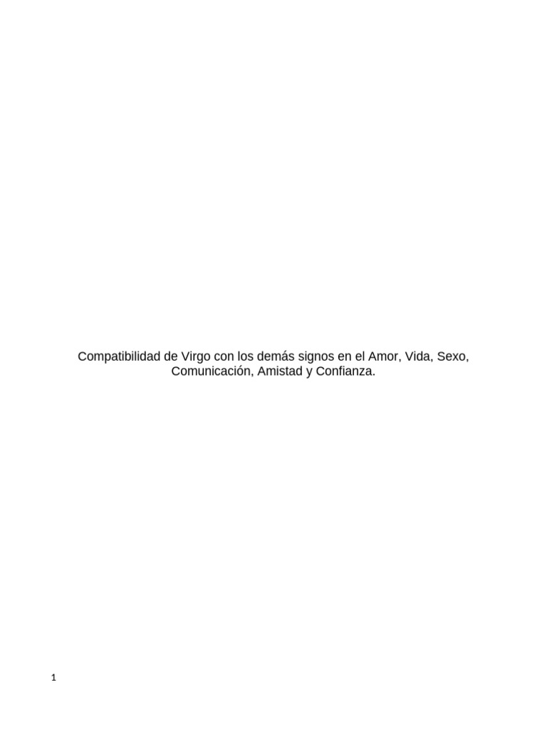 6 Compatibilidad de Virgo | PDF | Amor | Las emociones