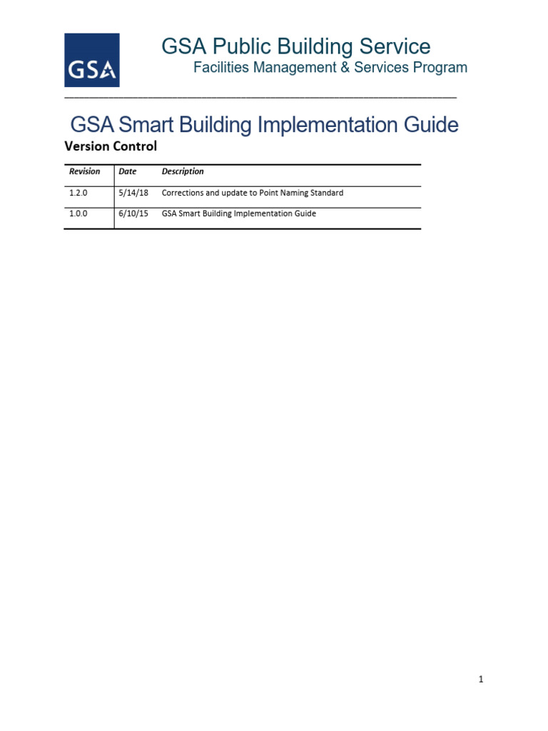 GSA Smart Buildings Implementation Guide - v12 | PDF | Lighting ...
