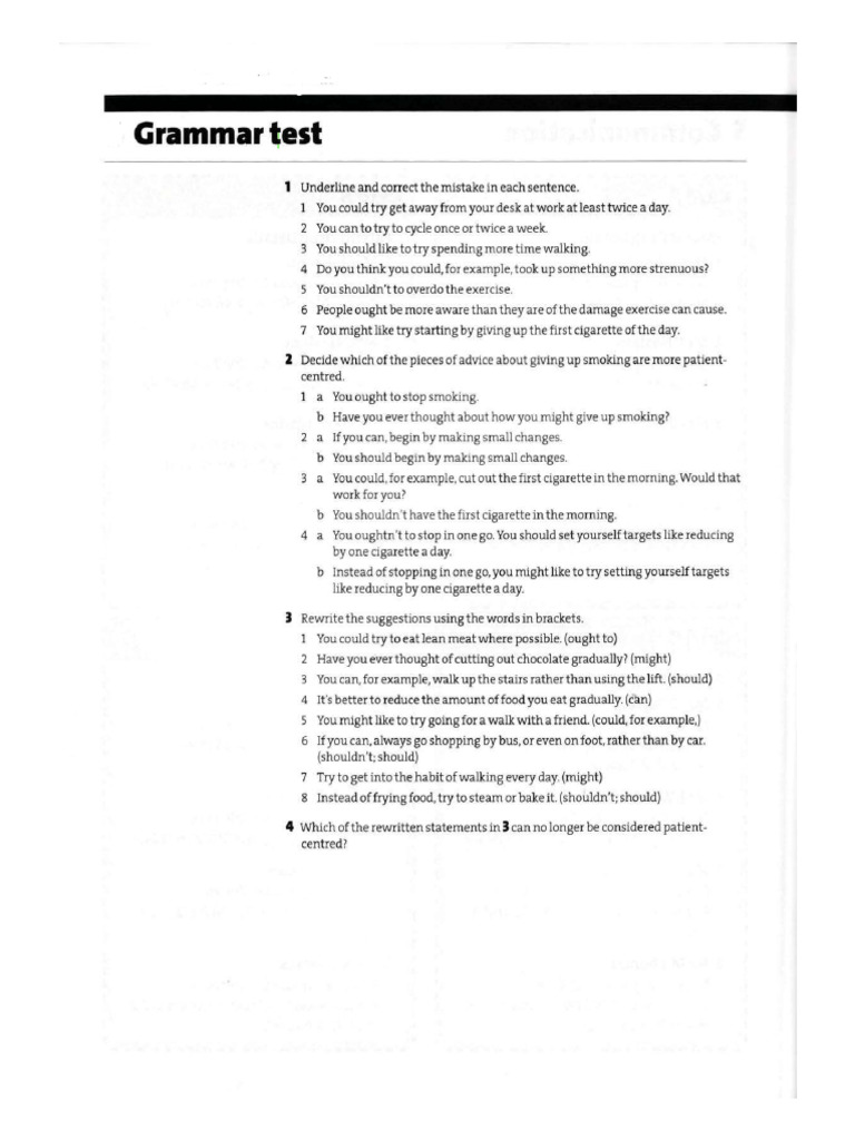 Grammar Encouraging Patients and Making Suggestions | PDF
