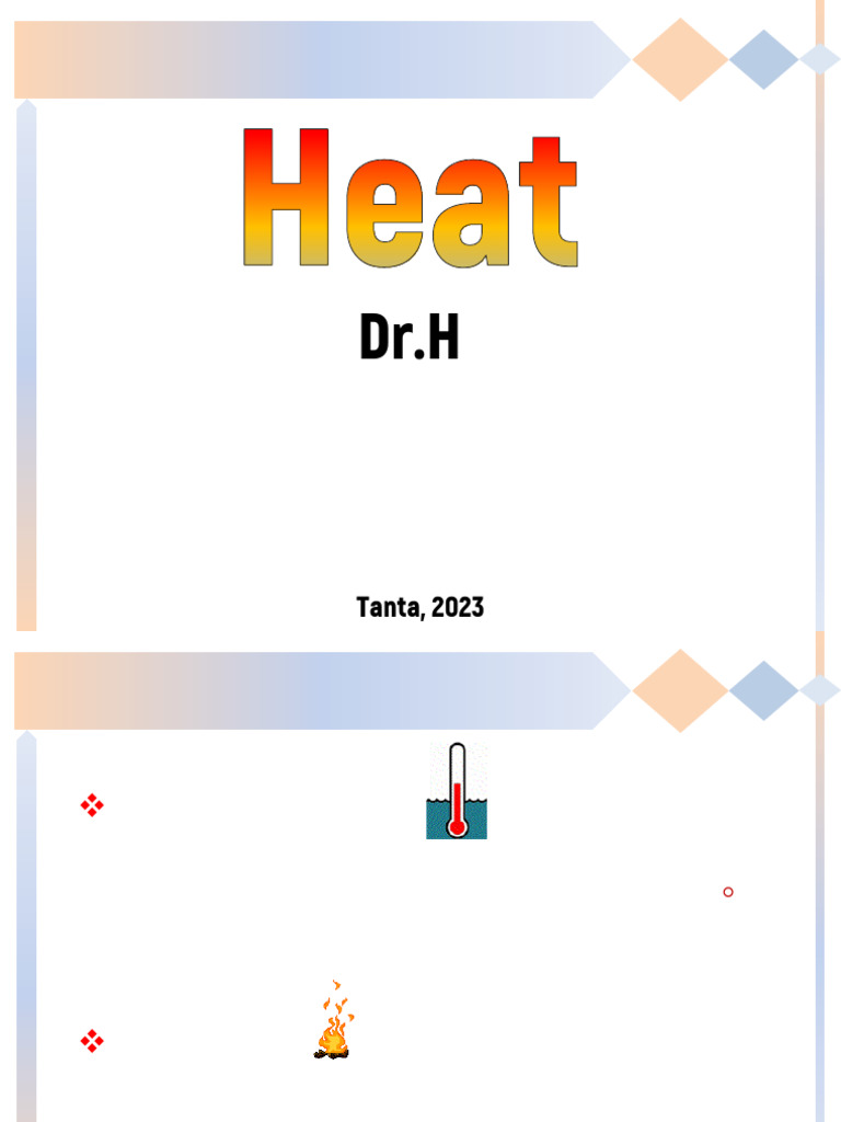 Heat - Lec 01 | PDF | Temperature | Heat