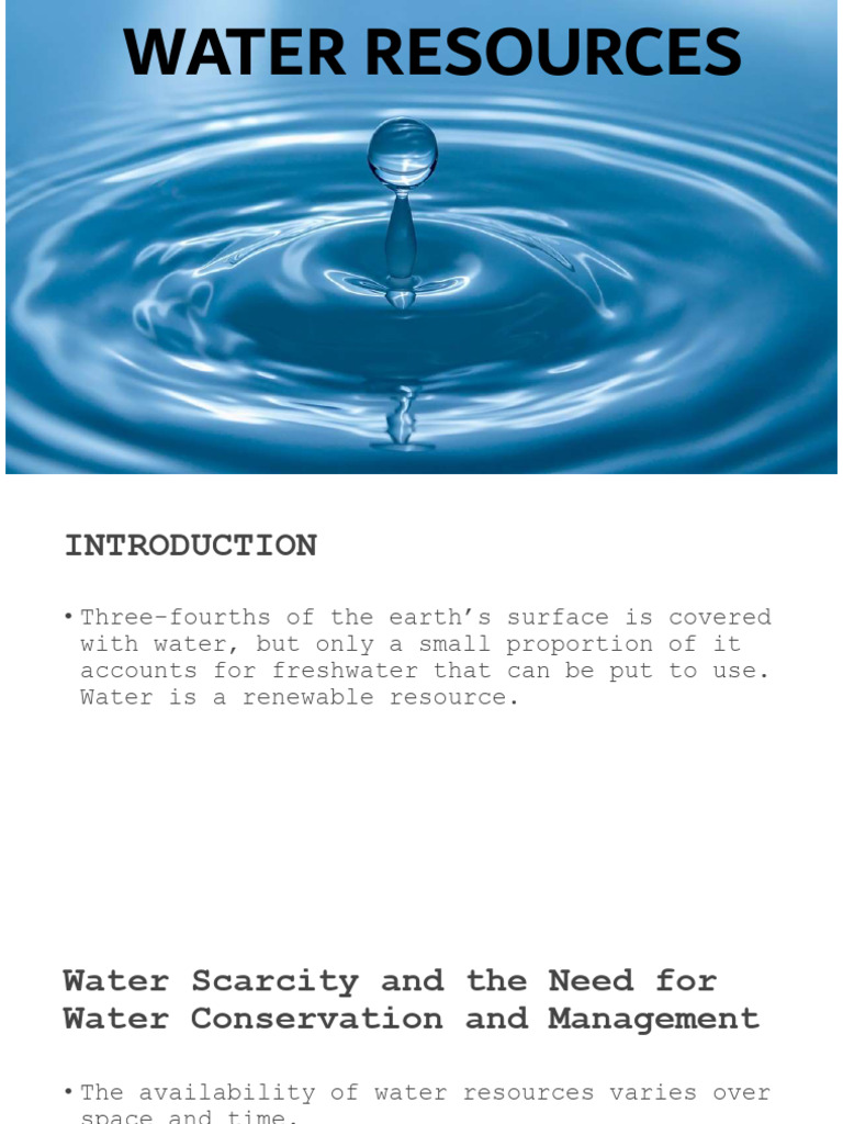 Water Resources Management Overview | PDF | Water Resources | Water