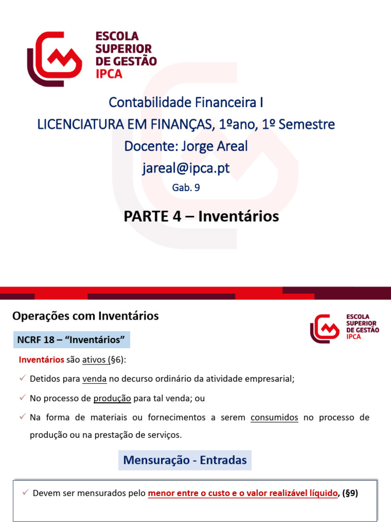 Mensuração de Inventários na Contabilidade | PDF | Despesa | Imposto ...